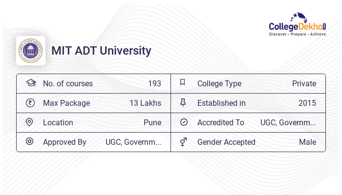 MIT ADT University Fees Structure & Courses List 2024-25
