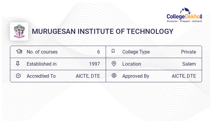 MURUGESAN INSTITUTE OF TECHNOLOGY Fees Structure & Courses List 2024-25