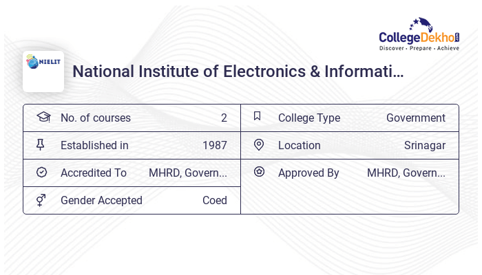 National Institute of Electronics & Information Technology Admission ...