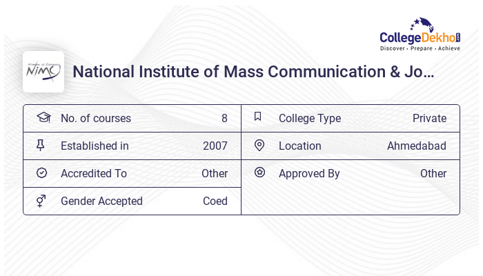 NIMCJ Ahmedabad - Admission 2024, Fees, Courses, Placement, Ranking