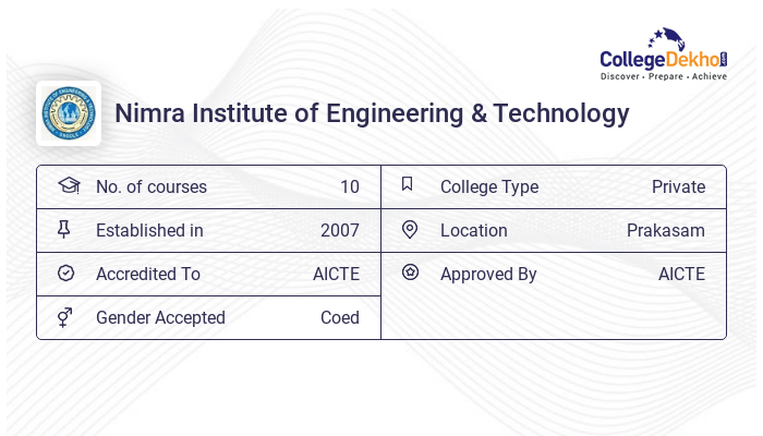 Nimra Institute of Engineering & Technology - Admission 2024, Fees ...