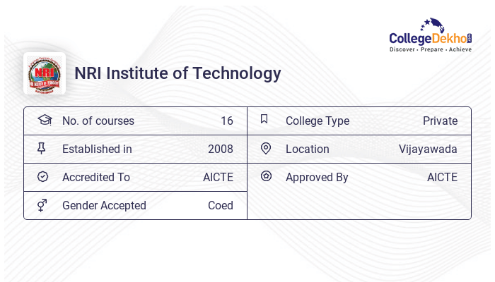 NRI Institute of Technology Campus Facilities - Hostel Fees, Infrastructure, Address