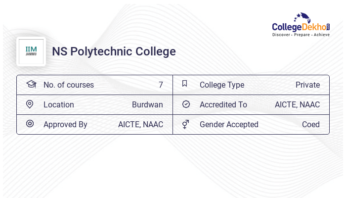 NS Polytechnic College Admission 2024 - Dates, Form, Online Process, Fees