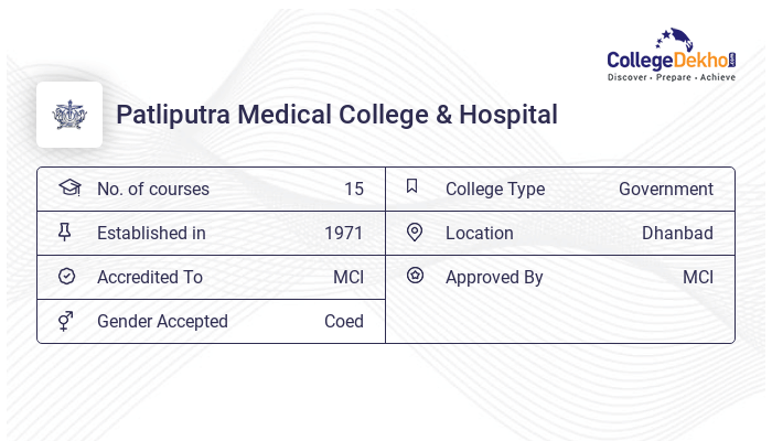 PMCH Dhanbad - Admission 2024, Fees, Courses, Placement, Ranking