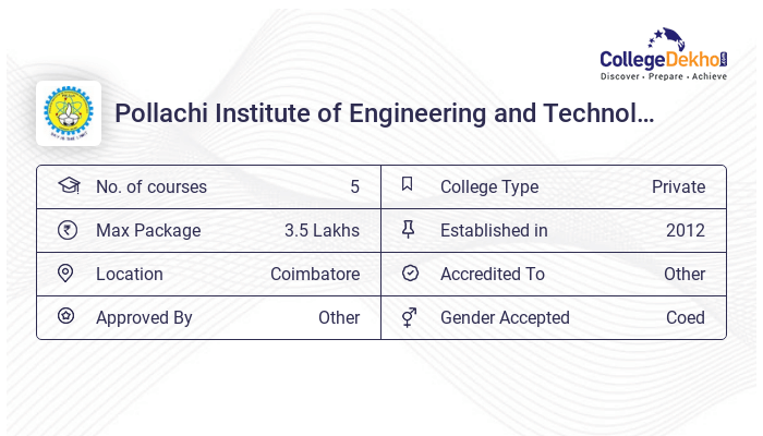 Pollachi Institute of Engineering and Technology Admission 2024 - Dates ...
