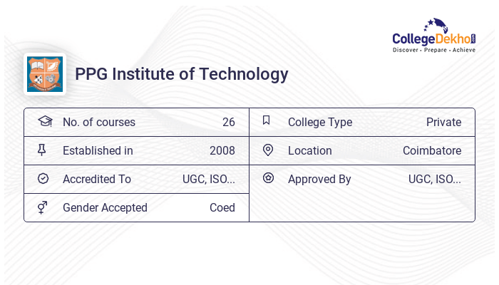 B.E. at PPG Institute of Technology : Courses & Fees 2024