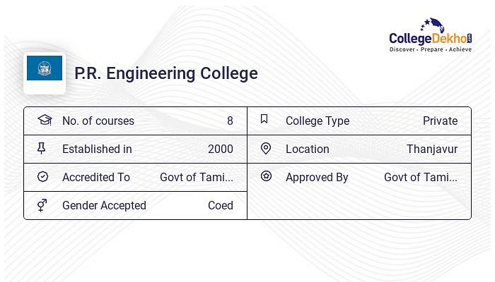 PREC Thanjavur Admission 2024 - Dates, Form, Online Process, Fees PREC Thanjavur Admission 2024 - Dates, Form, Online Process, Fees