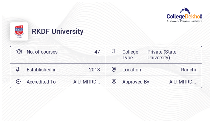 RKDF University Fees Structure & Courses List 2024-25