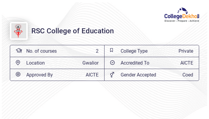 RSC College of Education Fees Structure & Courses List 2024-25