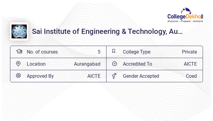 Sai Institute of Engineering & Technology (SIET), Aurangabad Admission ...