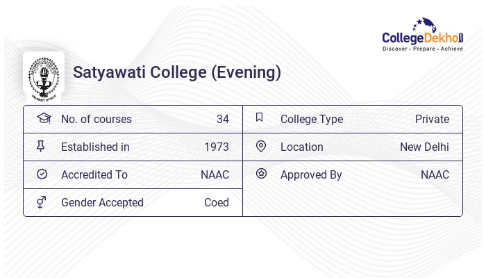 Satyawati College (Evening) Fees Structure & Courses List 2024-25