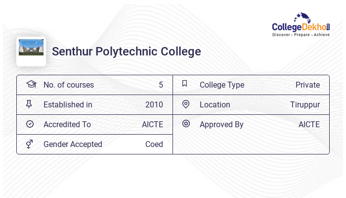 Senthur Polytechnic College - Admission 2024, Fees, Courses, Placement ...