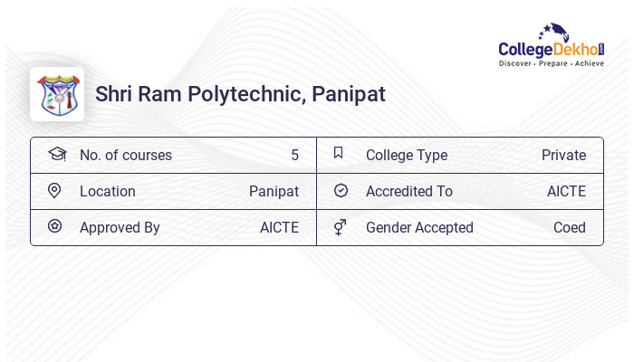 Shri Ram Polytechnic (SRP), Panipat Admission 2024 - Dates, Form ...