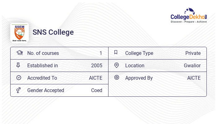 SNS College - Admission 2024, Fees, Courses, Placement, Ranking