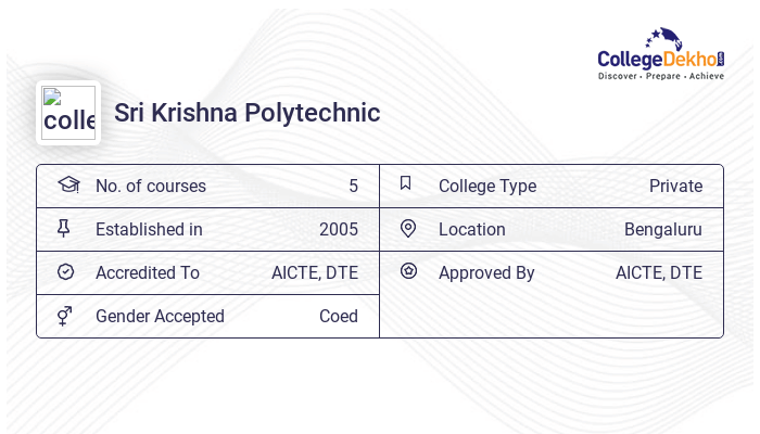 Sri Krishna Polytechnic - Admission 2024, Fees, Courses, Placement, Ranking