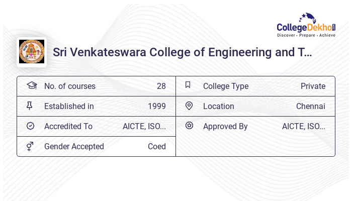 SVCET Chennai Fees Structure & Courses List 2024-25