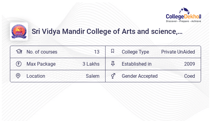 Sri Vidya Mandir College of Arts and science, Salem - Admission 2024 ...