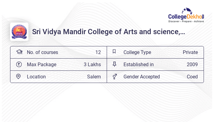 Sri Vidya Mandir College of Arts and science, Salem - Admission 2024 ...