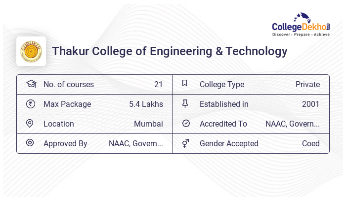 TCET Mumbai - Admission 2024, Fees, Courses, Placement, Ranking