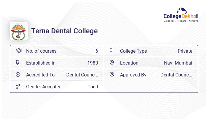 Terna Dental College Fees Structure & Courses List 2024-25