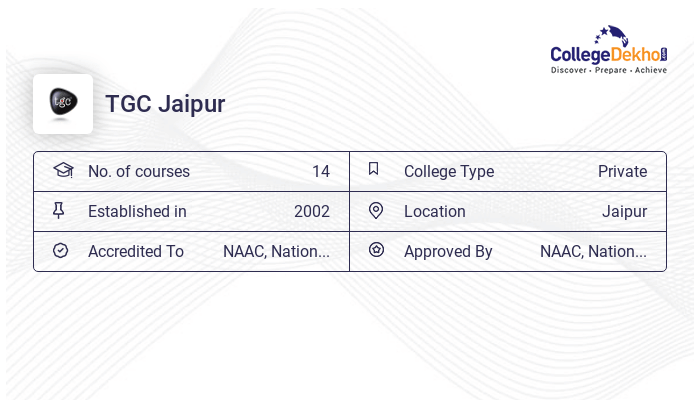 Diploma at TGC Jaipur : Courses & Fees 2024