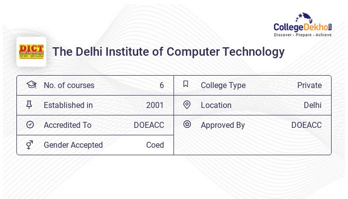 The Delhi Institute of Computer Technology Admission 2024 - Dates, Form ...