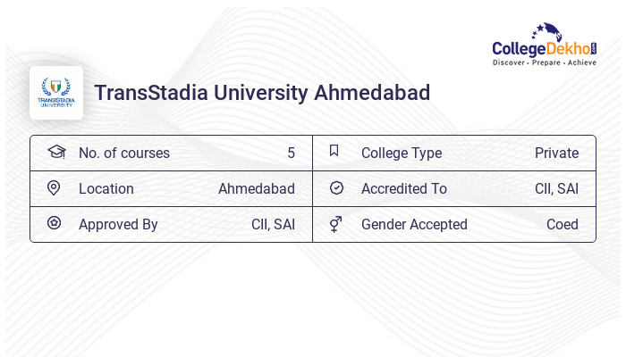 TransStadia University Ahmedabad Fees Structure & Courses List 2024-25
