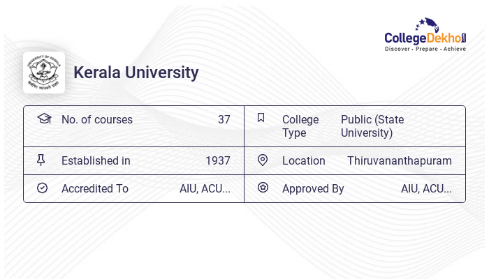 Kerala University Fees Structure & Courses List 2024-25