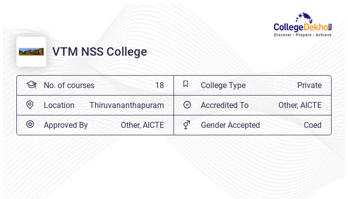 VTM NSS College Admission 2024 - Dates, Form, Online Process, Fees