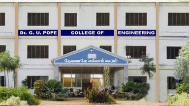 Dr. GU Pope College of Engineering - Admission 2026, Fees, Courses ...