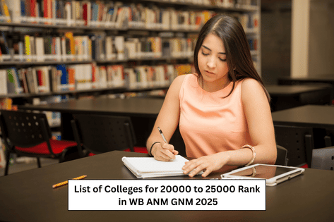 List of Colleges for 20000 to 25000 Rank in WB ANM GNM 2025 | CollegeDekho