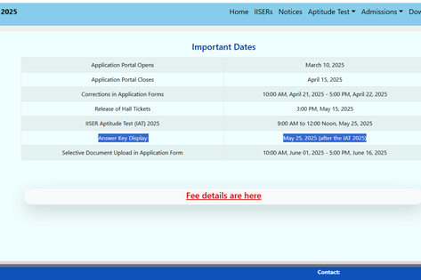 IISER IAT 2025 Answer Key Releasing Today: Steps to download | CollegeDekho