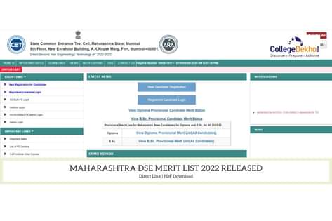 Maharashtra DSE Merit List 2022 (Released): Provisional list link activated at dse2022.mahacet ...