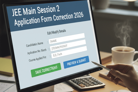 JEE Main Session 2 Application Form Correction 2026 Dates Announced ...
