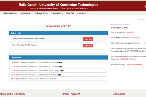 RGUKT Basar Selection Merit List 2026 (OUT) LIVE: Download Link ...
