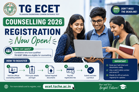 TG ECET Counselling 2026 Registration Begins: Important instructions ...