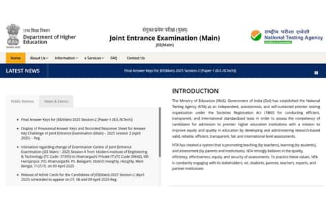 JEE Main Result 2025 April Session 2 (OUT) LIVE: NTA rank card download ...